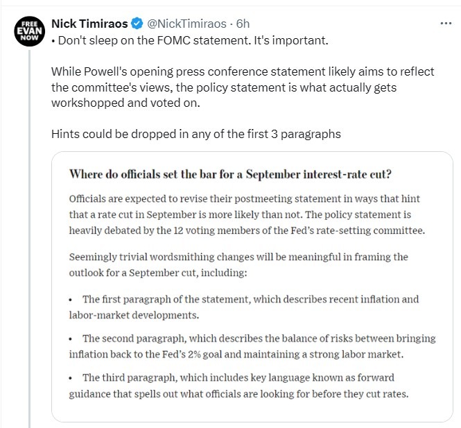 "A cheat sheet for the July Fed meeting" | investingLive